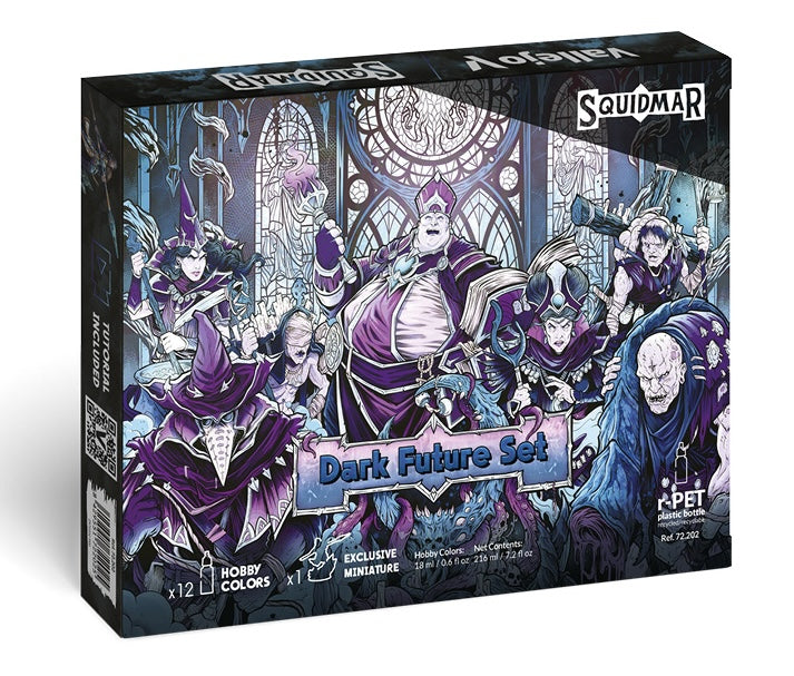 Vallejo 72.202 Squidmar Mini Dark Future 12 Color Paint Set — White ...