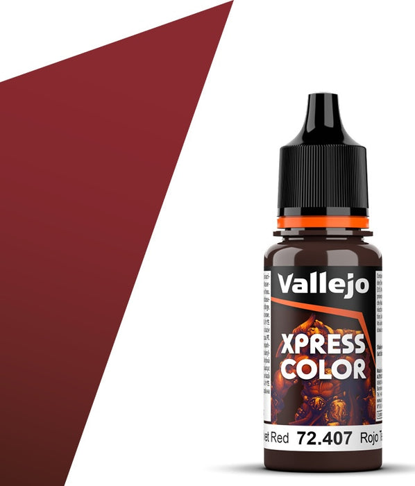 Vallejo 72.407 Express Color Velvet Red 18ml — White Rose Hobbies
