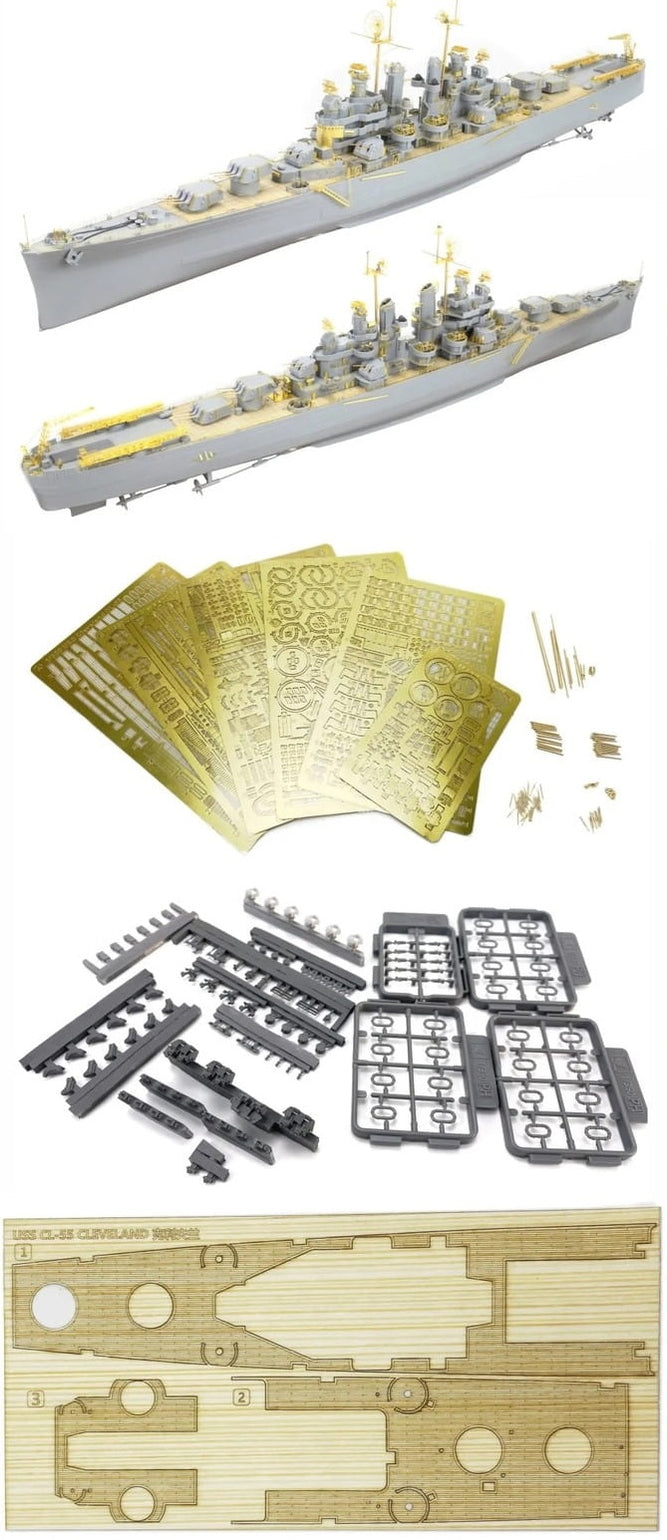 Very Fire 350920DX 1/350 USS Cleveland CL-55 Light Cruiser (Deluxe Kit ...