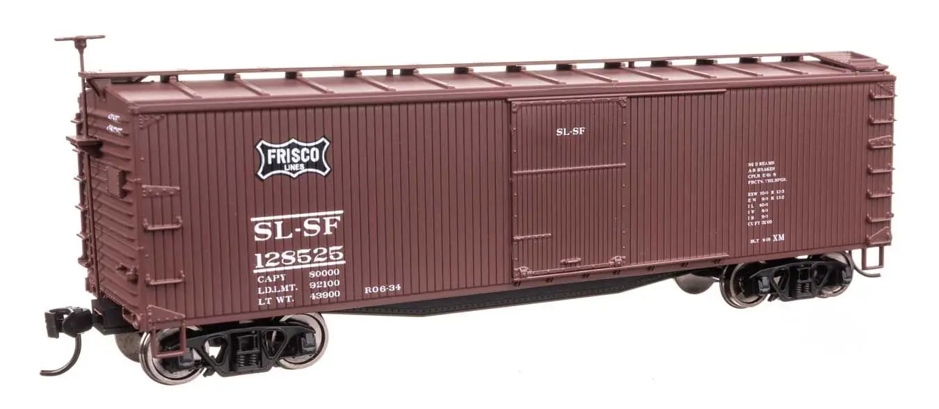 Walthers 910-40200 40' Double Sheathed Wood Boxcar Frisco SLSF 128525 — White Rose Hobbies
