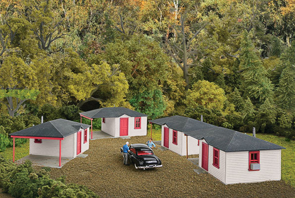 Walthers Cornerstone 933-3482 HO Scale Hi-Way Inn Motel Cabin Kit (4 P ...
