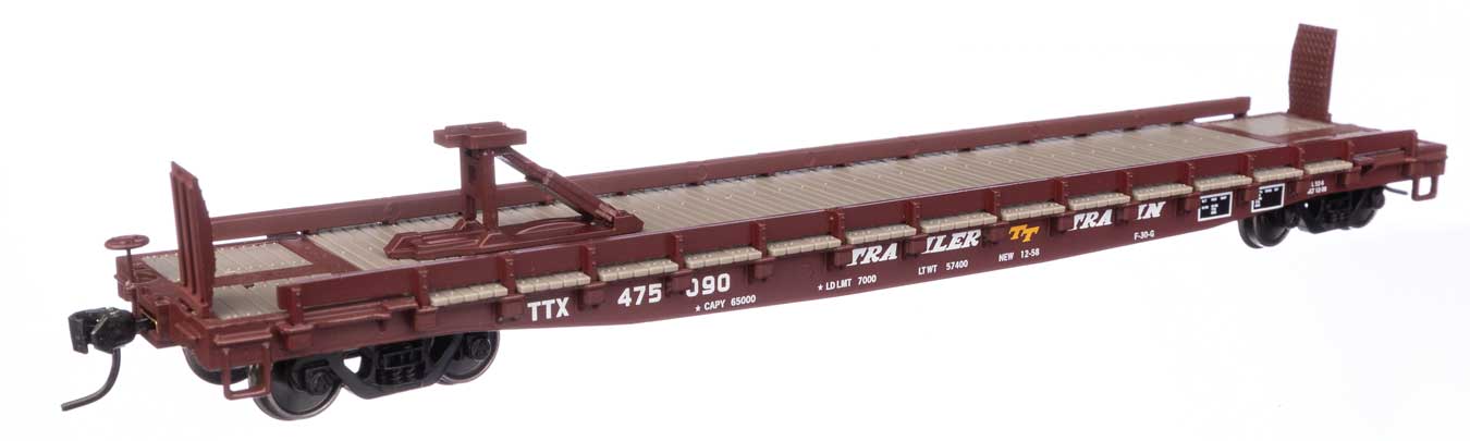 Walthers Mainline 910-50513 HO Scale 53' GSC Flatcar Trailer Train (Br — White Rose Hobbies
