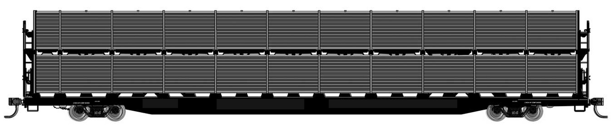 Walthers Mainline 910-8100 HO Scale 89' Bi-Level Shielded Auto Rack Un ...
