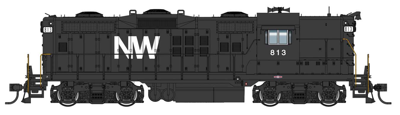 Walthers Proto 920-42809 HO Scale EMD GP9 Norfolk & Western N&W 813 w ...