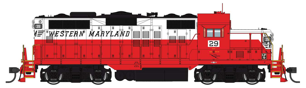 Walthers Proto 920 49737 Ho Scale Emd Chop Nose Gp9 Western Maryland W