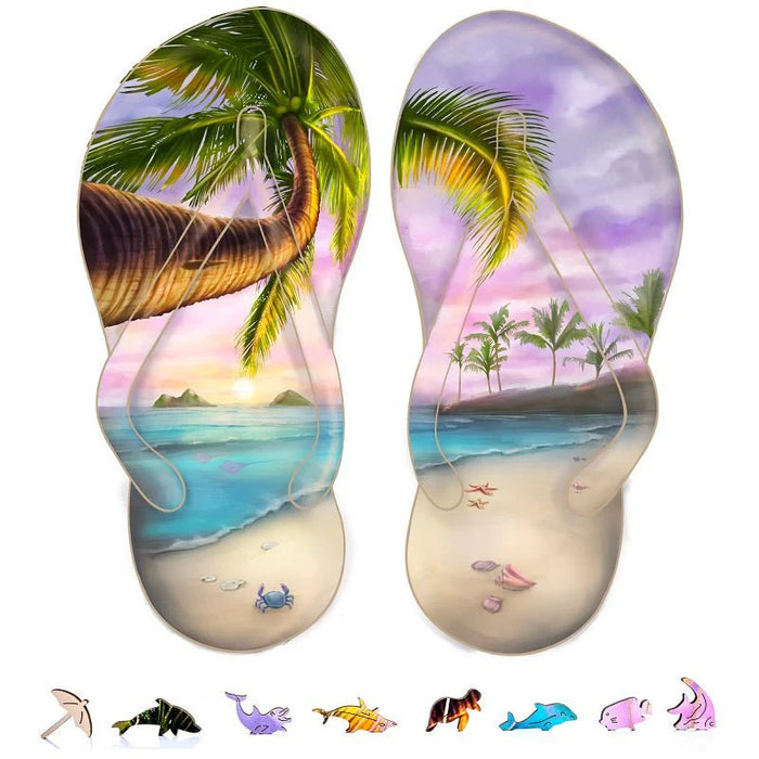Zen Chalet FF200 Flip Flops 200 Piece Wooden Puzzle — White Rose Hobbies