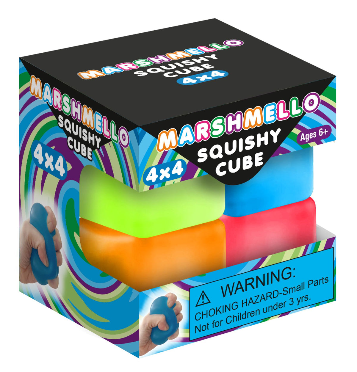 Zorbitz Marshmello Squishy 4x4 Mini Cube (Colors May Vary) — White Rose ...