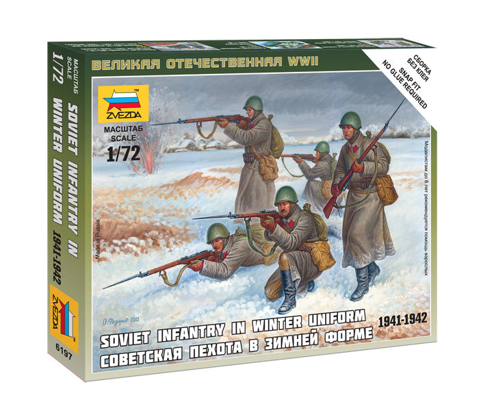 Zvezda 6197 1/72 Soviet Infantry Winter Figures Model Kit — White Rose ...