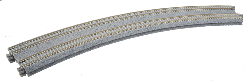 Kato 20185 N Scale UniTrack 18.9"/17.6" 45-Degree Double Curve, Concre ...