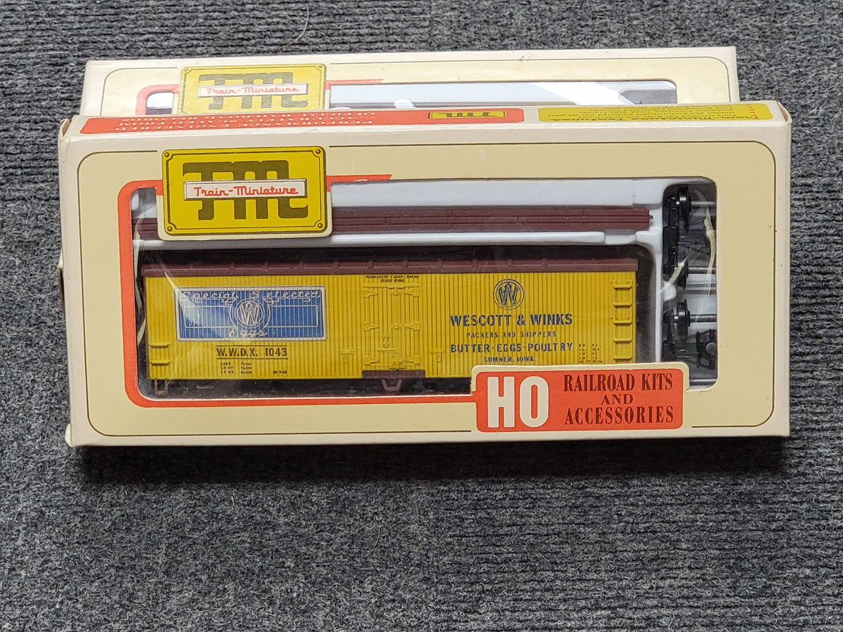 Train Miniature 8103 HO Scale 40' Wood Reefer Kit Wescot and Winks WWD ...
