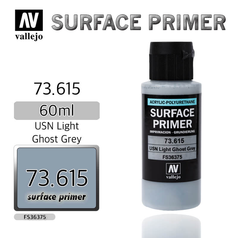 Vallejo 73.615 USN Light Ghost Grey Waterbased Surface Primer 60ml Bot ...