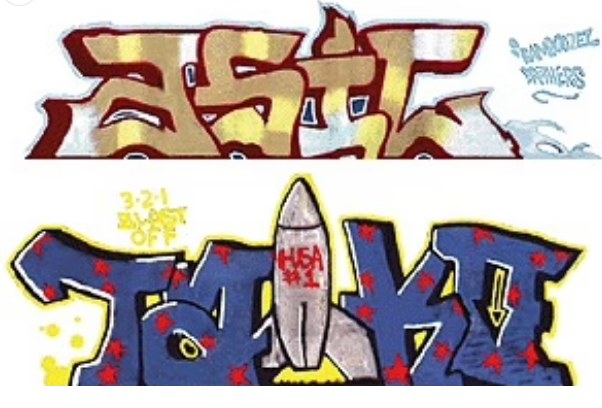 Blair Line 1233 N Scale Modern "Tagger" Graffiti Decals Set #33 Asic/T ...