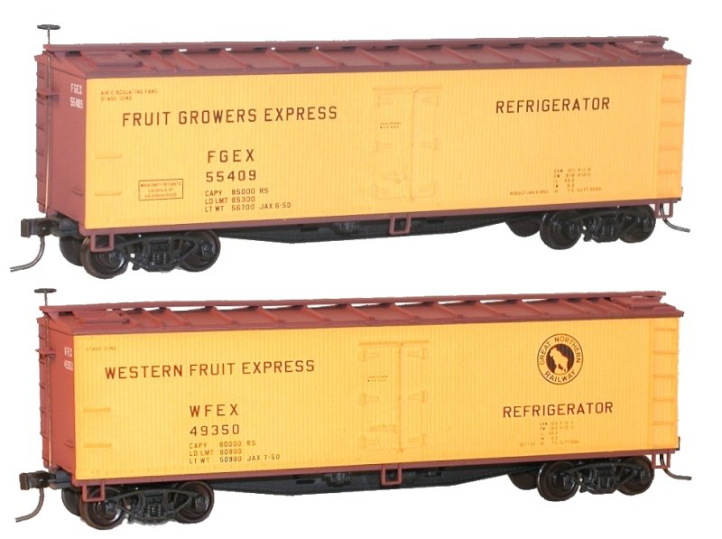 Accurail 1217 HO Scale 40' Wood Reefer Car Kit WFEX / FGEX 2 Pack - NO ...