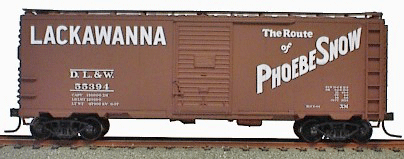 Accurail 3527 HO Scale AAR 40' Boxcar Kit Lackawanna "Phoebe Snow" DL& — White Rose Hobbies