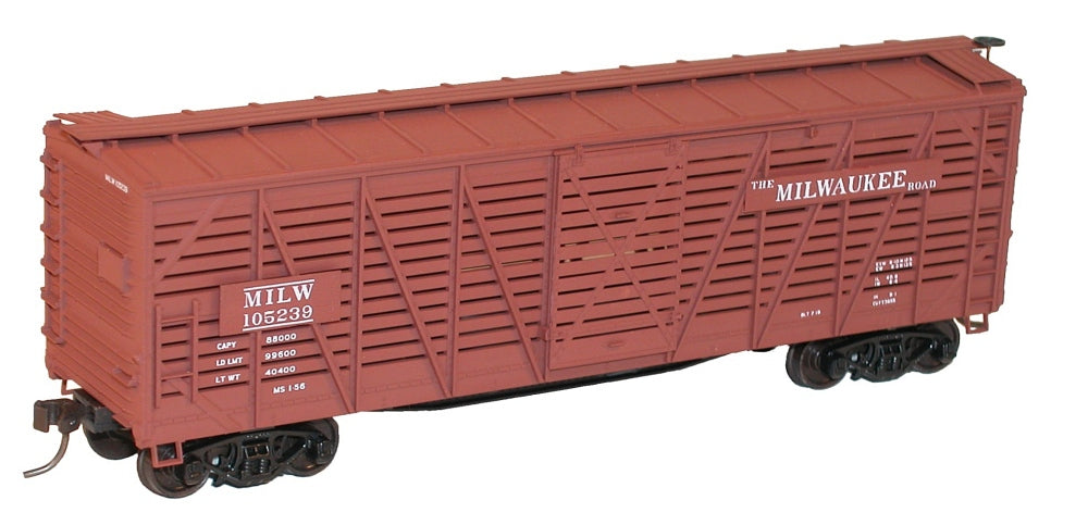 Accurail 47041 HO Scale 40' Wood Stock Car Kit Milwaukee Road MILW - N ...