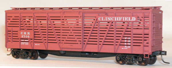 Accurail 4727 HO Scale 40' Wood Stock Car Kit Clinchfield CRR - NOS ...