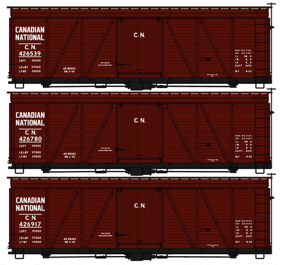Accurail 8154 HO Scale Fowler 36' Boxcar Kit Canadian National CN 3 Pa ...
