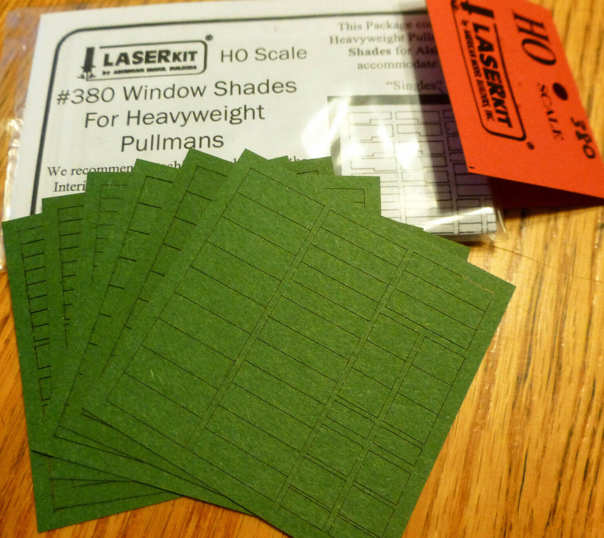 American Model Builders 380 HO Scale Green Universal Window Shades for ...