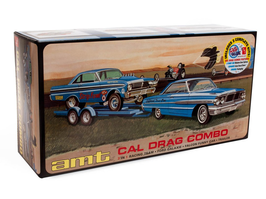 amt 1223 1/25 Cal Drag Combo with 1964 Galaxie AWB Falcon and Trailer ...