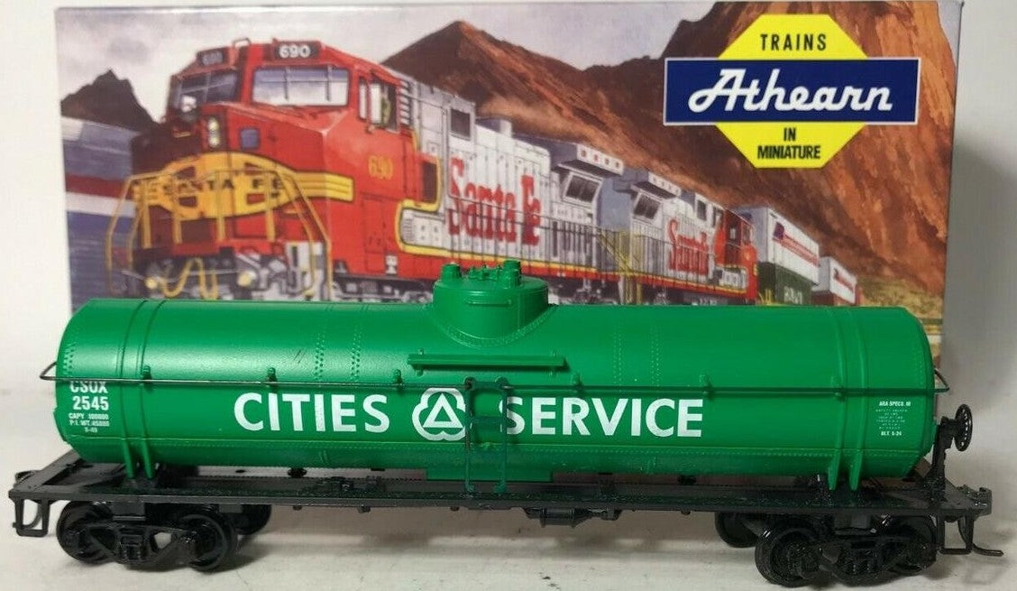 Athearn 1585 HO Scale Single Dome Tank Car (Blue Box Kit) Cities Servi ...