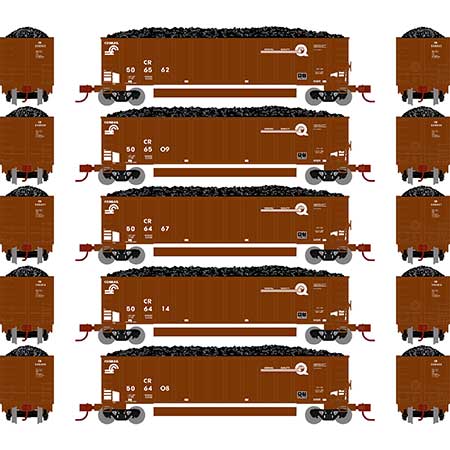 Athearn 25074 N Scale BethGon Coalporter Conrail CR 5 Pack #1 — White ...
