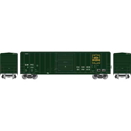 Athearn 25472 N Scale 50' FMC 5347 Boxcar Green Mountain GMRC 722 ...