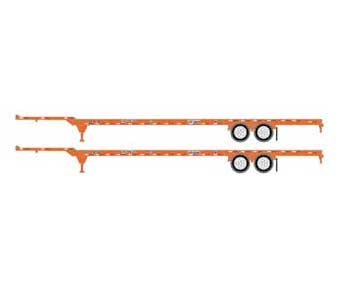 Athearn 26033 HO Scale 53' Container Chassis BNSF Railway 2 Pack ...