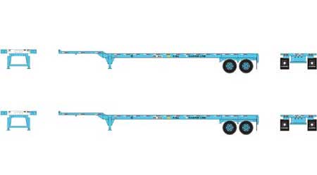 Athearn 26613 HO Scale 45' Container Chassis Maersk 2 Pack — White Rose ...