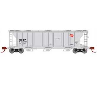 Athearn 28357 N Scale PS-2 2893 Covered Hopper Milwaukee Road MILW 980 — White Rose Hobbies