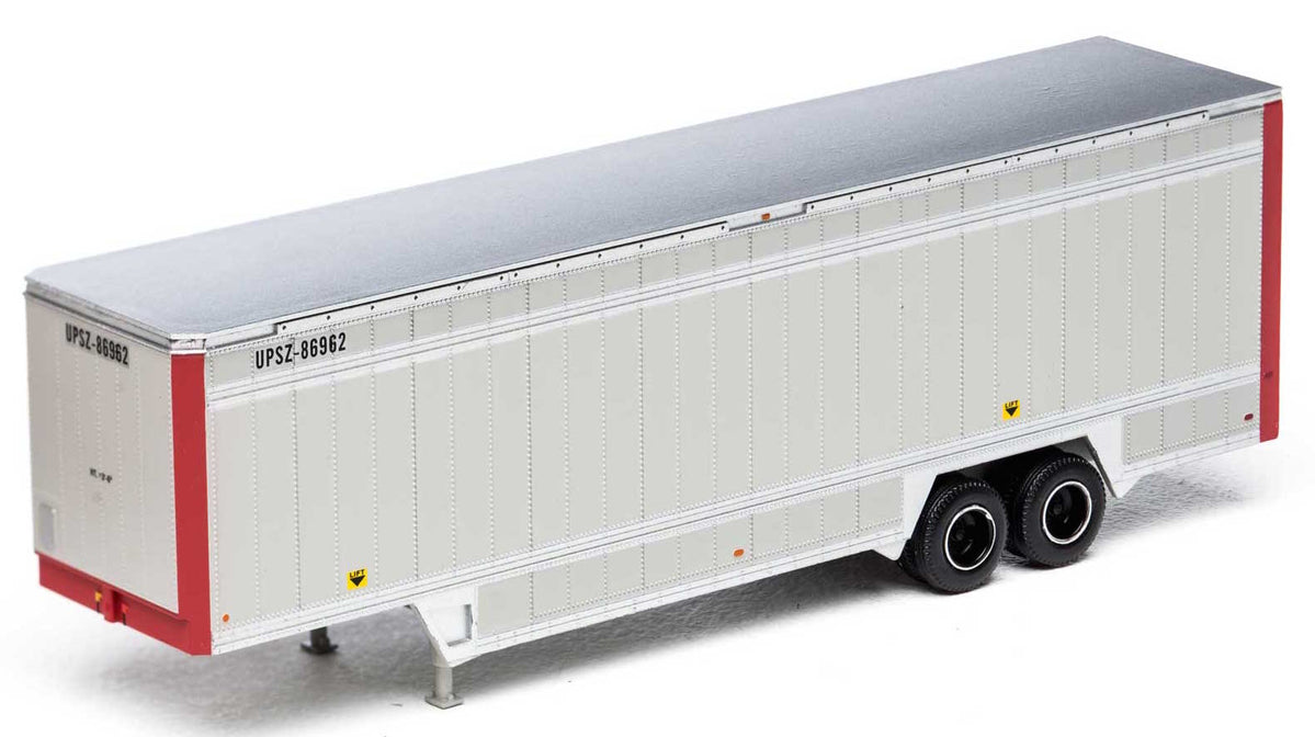 Athearn 29439 HO Scale 40' Drop Sill Parcel Trailer UPS/Red Ends #8696 ...