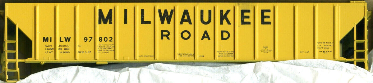 Athearn 5306 HO Scale 54' Covered Hopper (Blue Box Kit) MILW 97802 - N ...