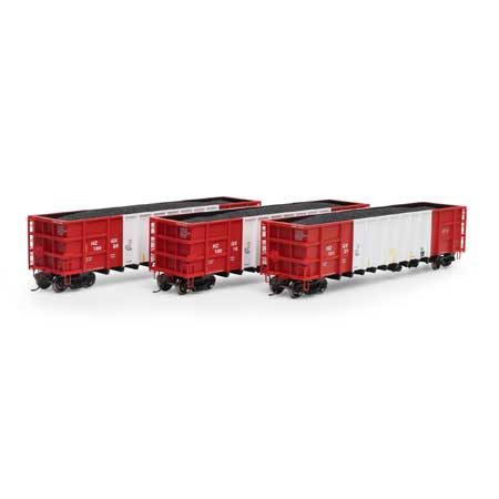 Athearn 7480 HO Scale Thrall High Side Gondola with Load Herzog "Red/W — White Rose Hobbies