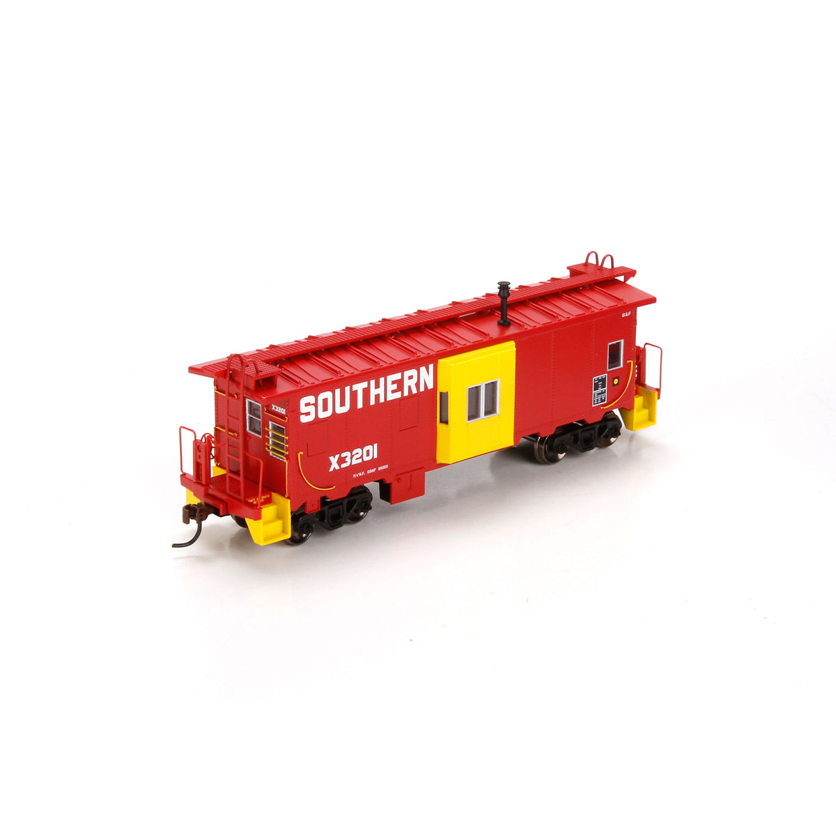 Athearn 74850 HO Scale Bay Window Caboose Southern X3201 - NOS — White ...