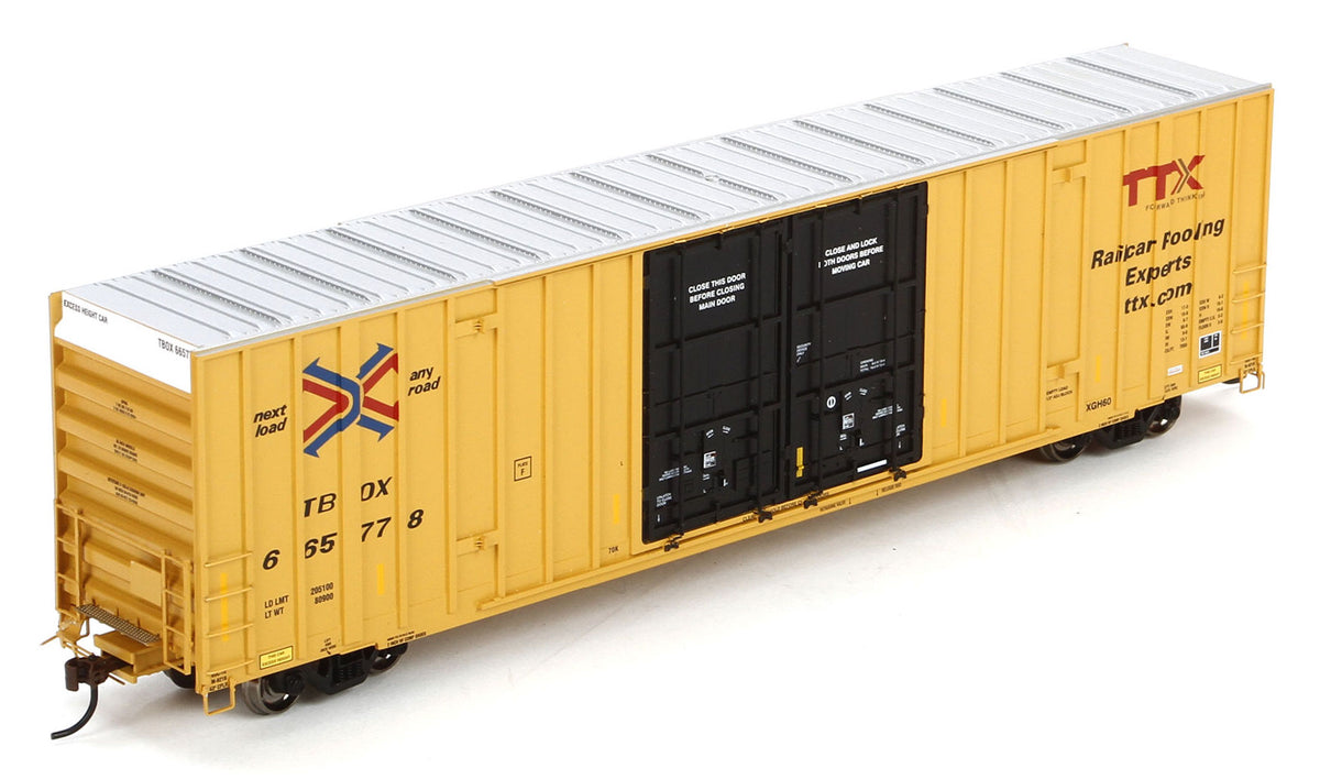 Athearn 75092 HO Scale 60' Gunderson Double Door Hi-Cube Boxcar TTX (N — White Rose Hobbies