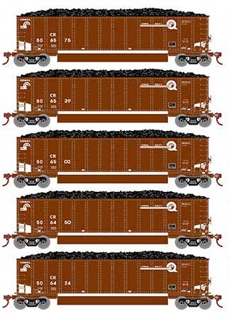 Athearn 81600 HO Scale BethGon Coalporter Conrail CR 5 Pack #3 — White Rose Hobbies