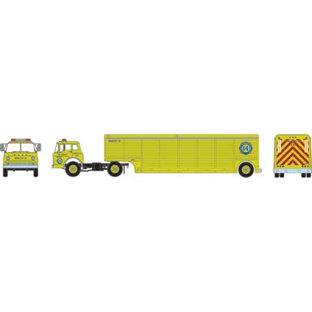 Athearn 92463 HO Scale Ford C Tractor with Trailer Fire Rescue 14 ...