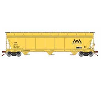 Athearn Genesis G15429 HO Scale ACF 4600 3 Bay Covered Hopper VTR 6006 ...
