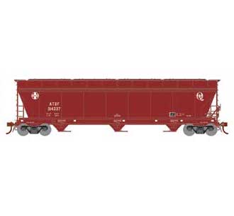 Athearn Genesis G15432 HO Scale ACF 4600 3 Bay Covered Hopper Santa Fe ...
