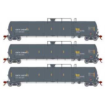 Athearn Genesis G25583 HO Scale 33,900 Gallon LPG Tank Car GATX 3 Pack ...