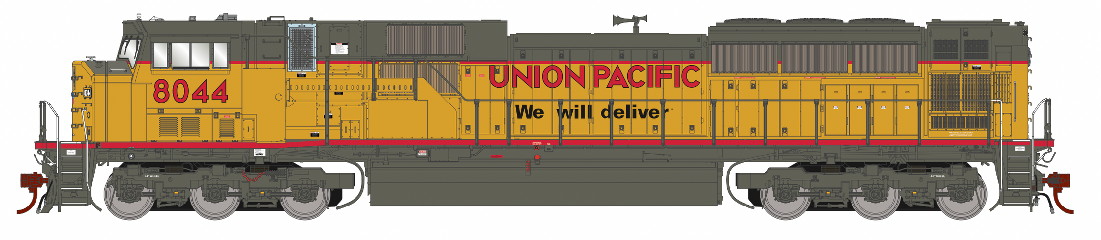 Athearn Genesis G27379 HO Scale EMD SD90MAC Union Pacific UP 8044 DCC — White Rose Hobbies