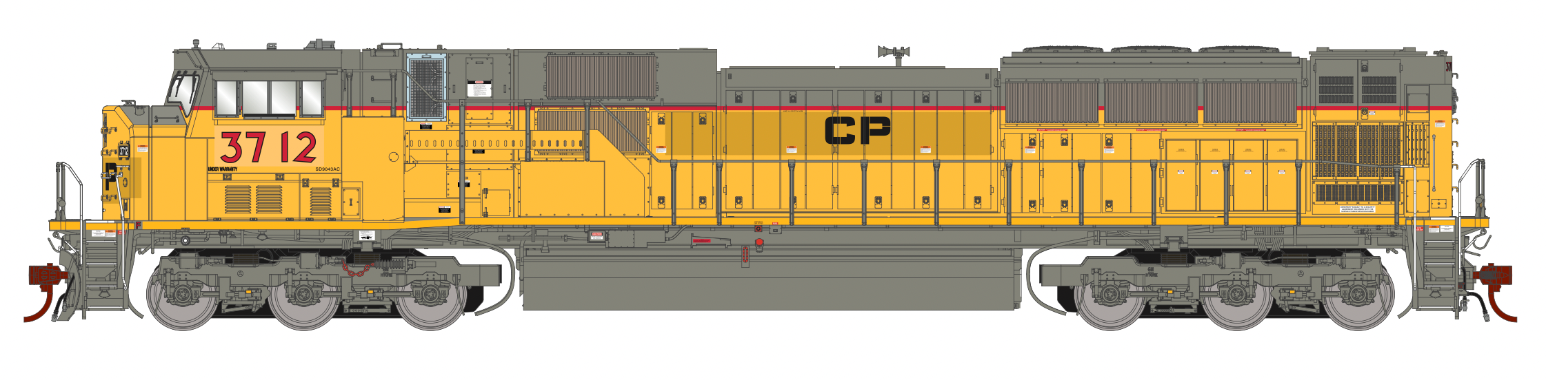 Athearn Genesis G27381 HO Scale EMD SD90MAC "ex-UP" Canadian Pacific C ...