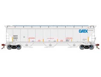 Athearn Genesis G89986 HO Scale Trinity 3 Bay Covered Hopper GATX/GACX ...