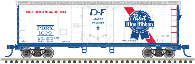 Atlas 20006333 HO Scale 40' Boxcar Pabst Blue Ribbon PBRX 1079 — White ...