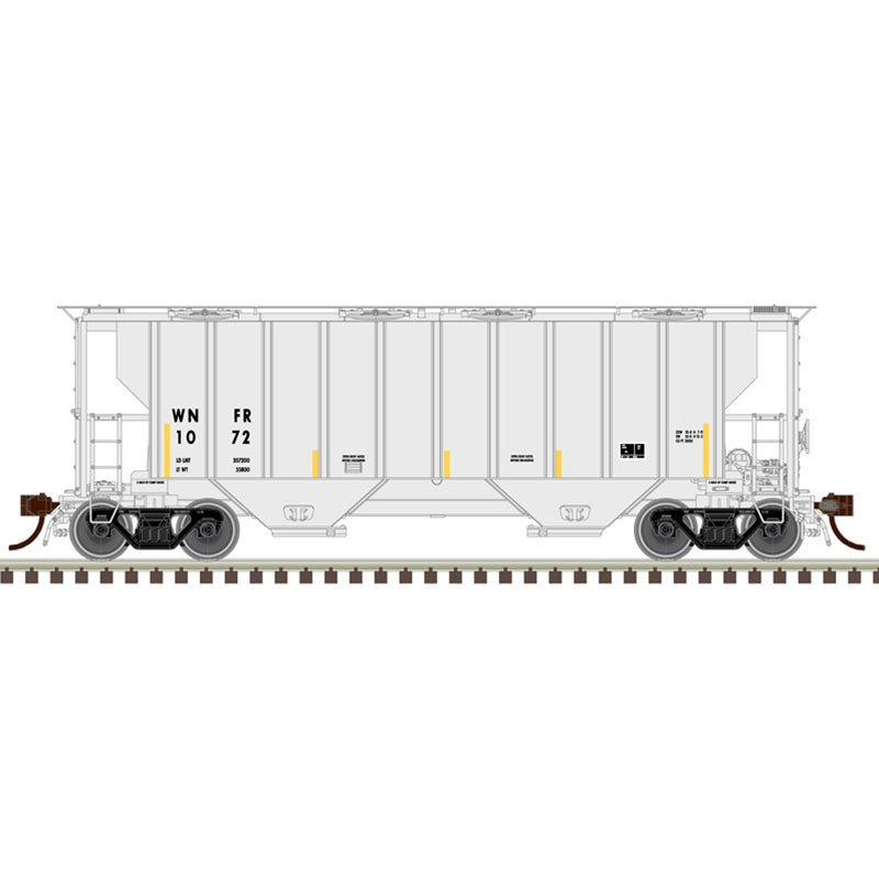 Atlas Master Plus 20007126 HO Scale Portec 3000 Covered Hopper WNFR 11 ...
