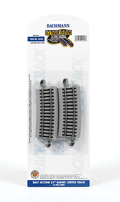 Bachmann 44532 HO Scale E-Z Track 22" Radius 1/2 Curve 4 Pack — White ...