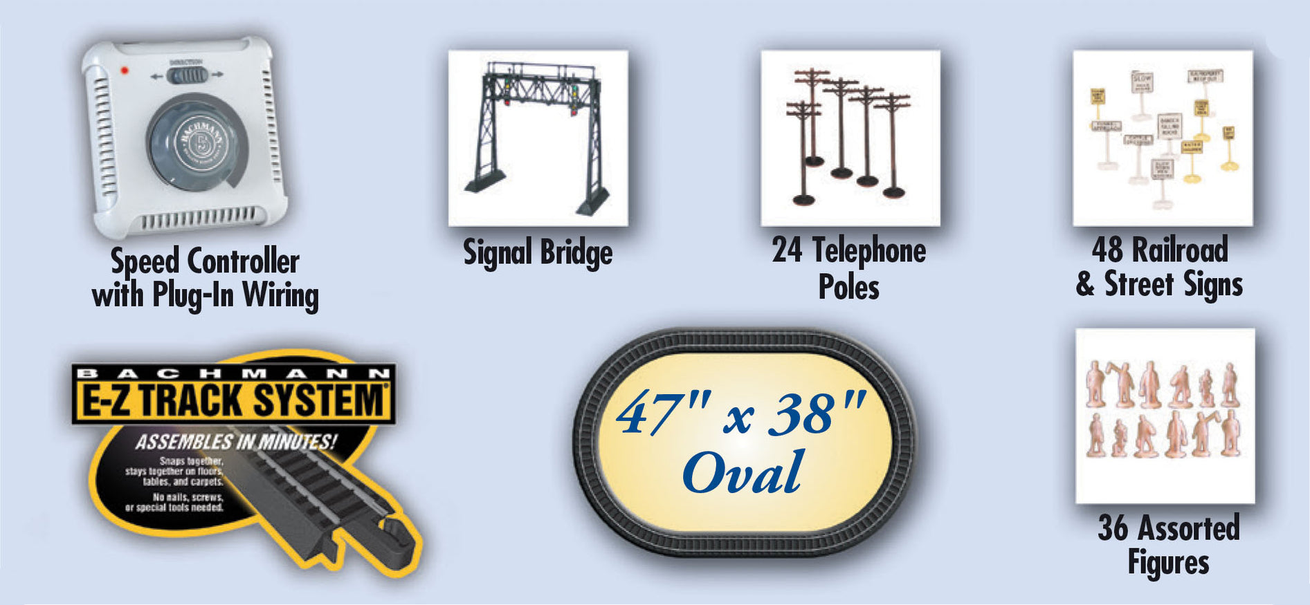 Bachmann 00706 HO Scale Rail Chief BNSF Train Set — White Rose Hobbies