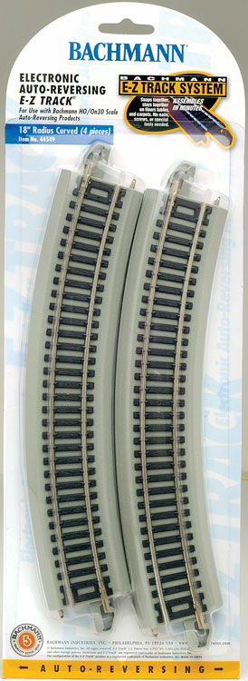 Bachmann 44549 HO Scale E-Z Track Reversing 18" Curve 4 Pack — White ...