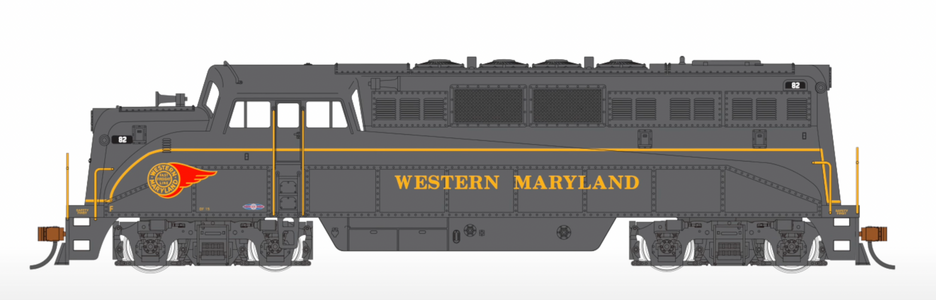 Bachmann 69204 HO Scale EMD BL2 Western Maryland 82 with DCC — White ...