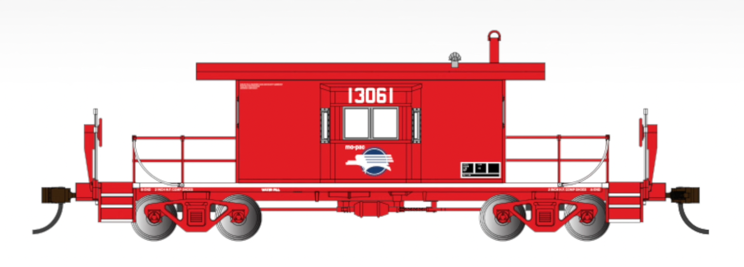 Bachmann 76402 HO Scale Transfer Caboose Missouri Pacific MP 13061 — White Rose Hobbies