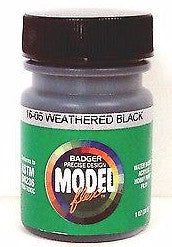 Badger 16-05 MODELFlex Acrylic Paint 1oz Weathered Black — White Rose ...